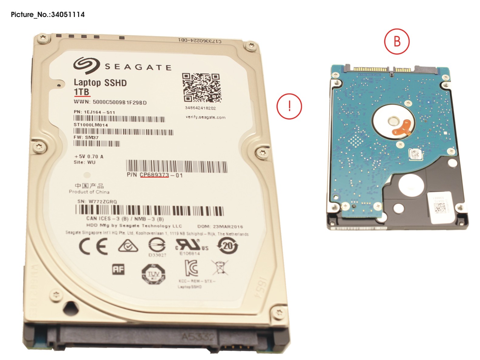 SSHD 1TB 2.5 8GB S3/SGT 4K-AF
