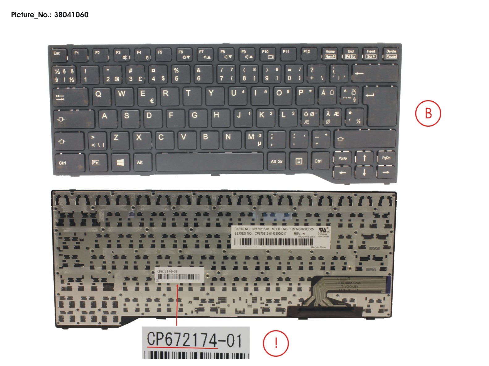 KEYBOARD BLACK W/O TS NORDIC/EST