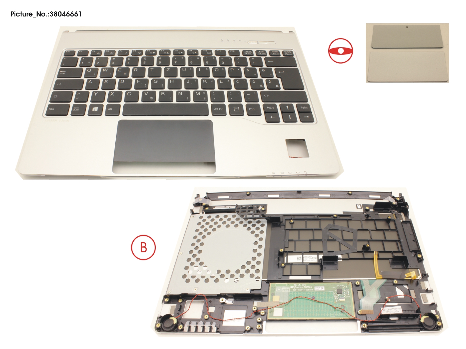 UPPER ASSY INCL. KEYBOARD EAST EUROPE