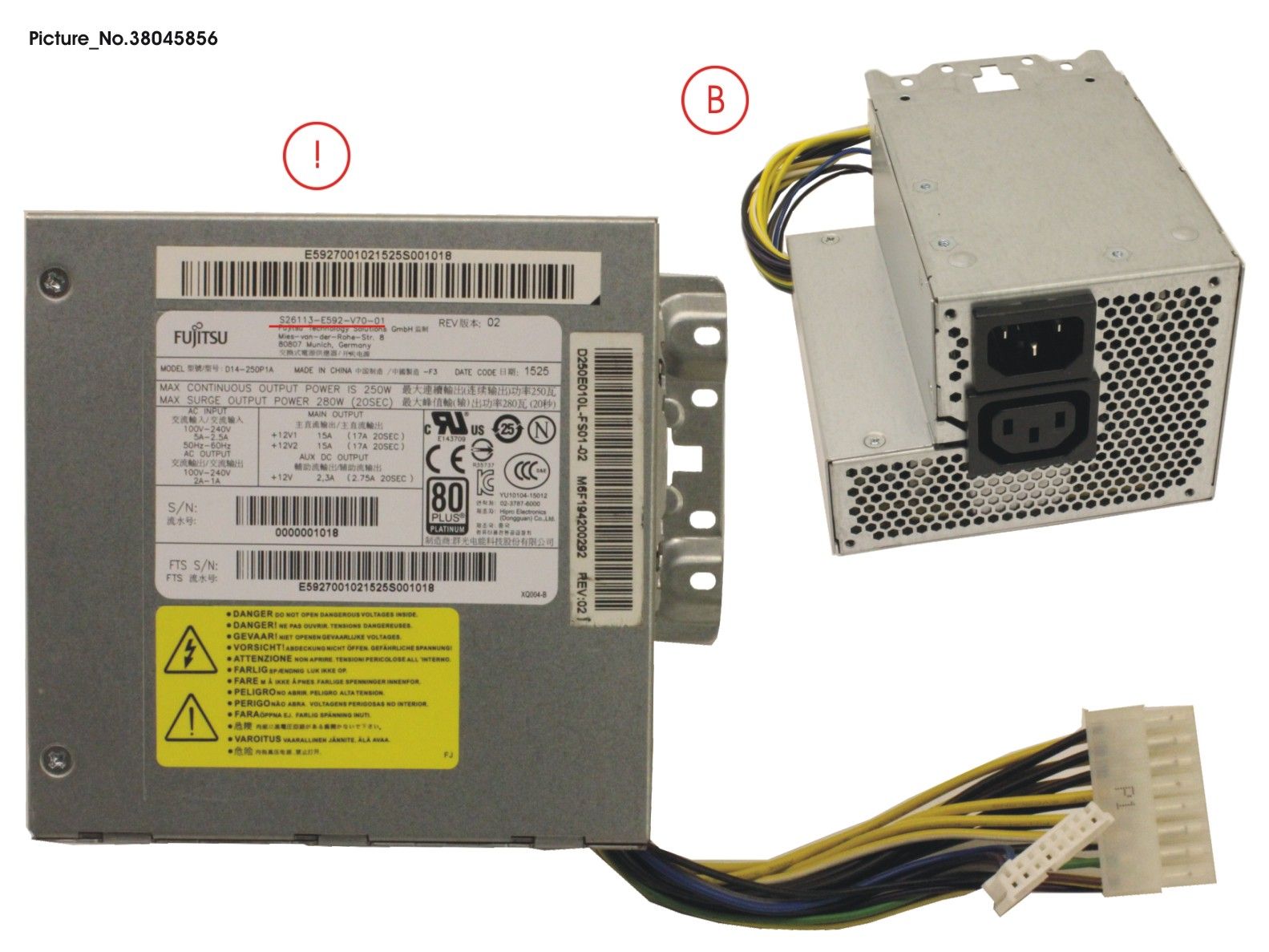 PSU 250W 94+